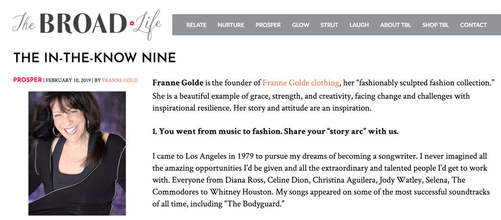 The Broad Life – Franne Golde
