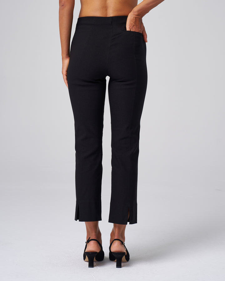 Cropped Magic Pant with Back Slit – Flattering Stretch Pants | Franne Golde