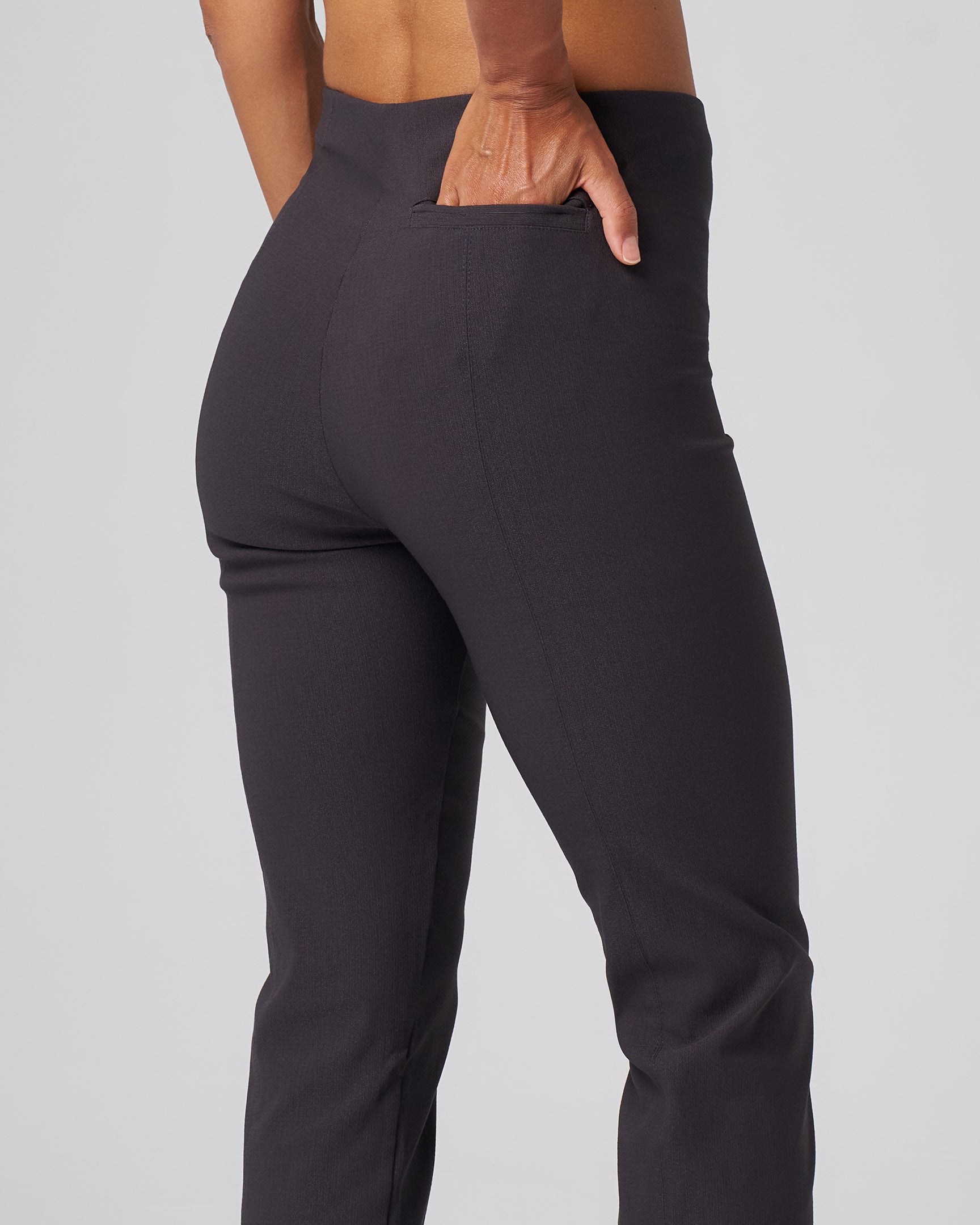 Cropped Magic Pant with Back Slit – Flattering Stretch Pants | Franne Golde