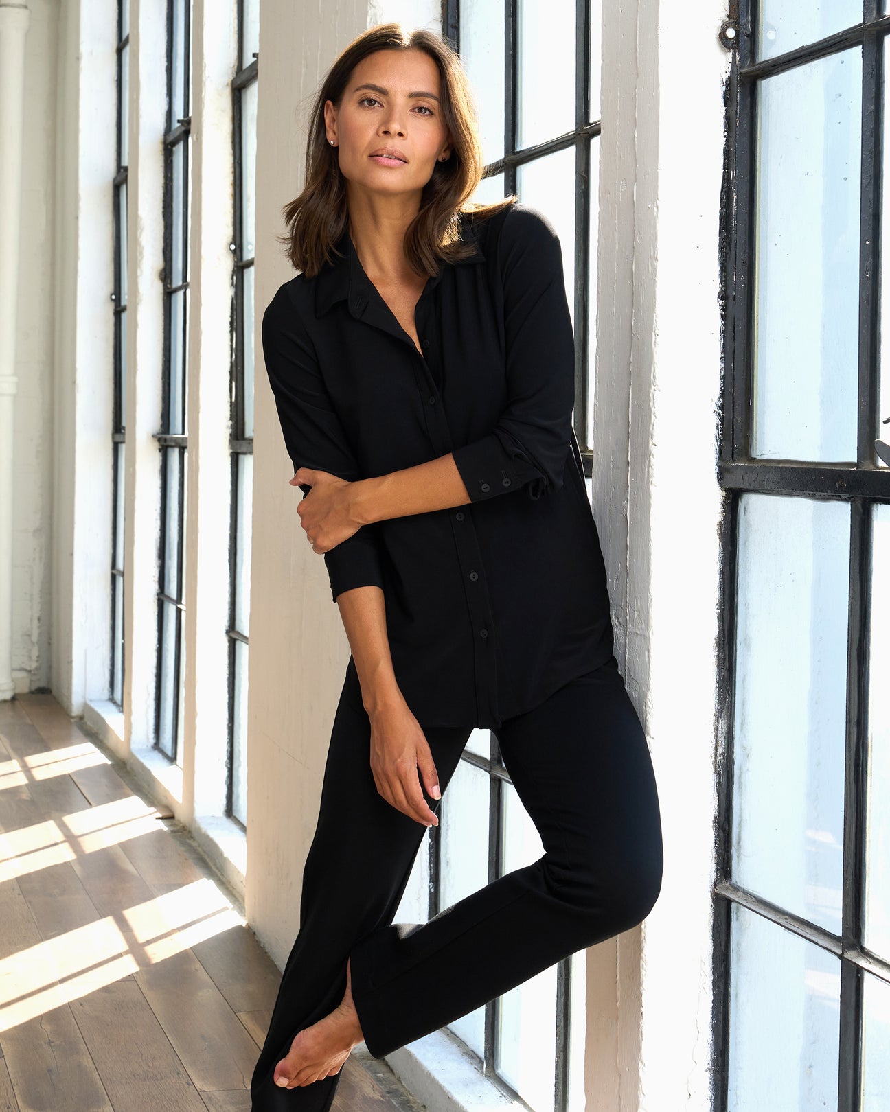 Katherine Stretch Button-Up Shirt – Women's Workwear, Travel-Friendly ...