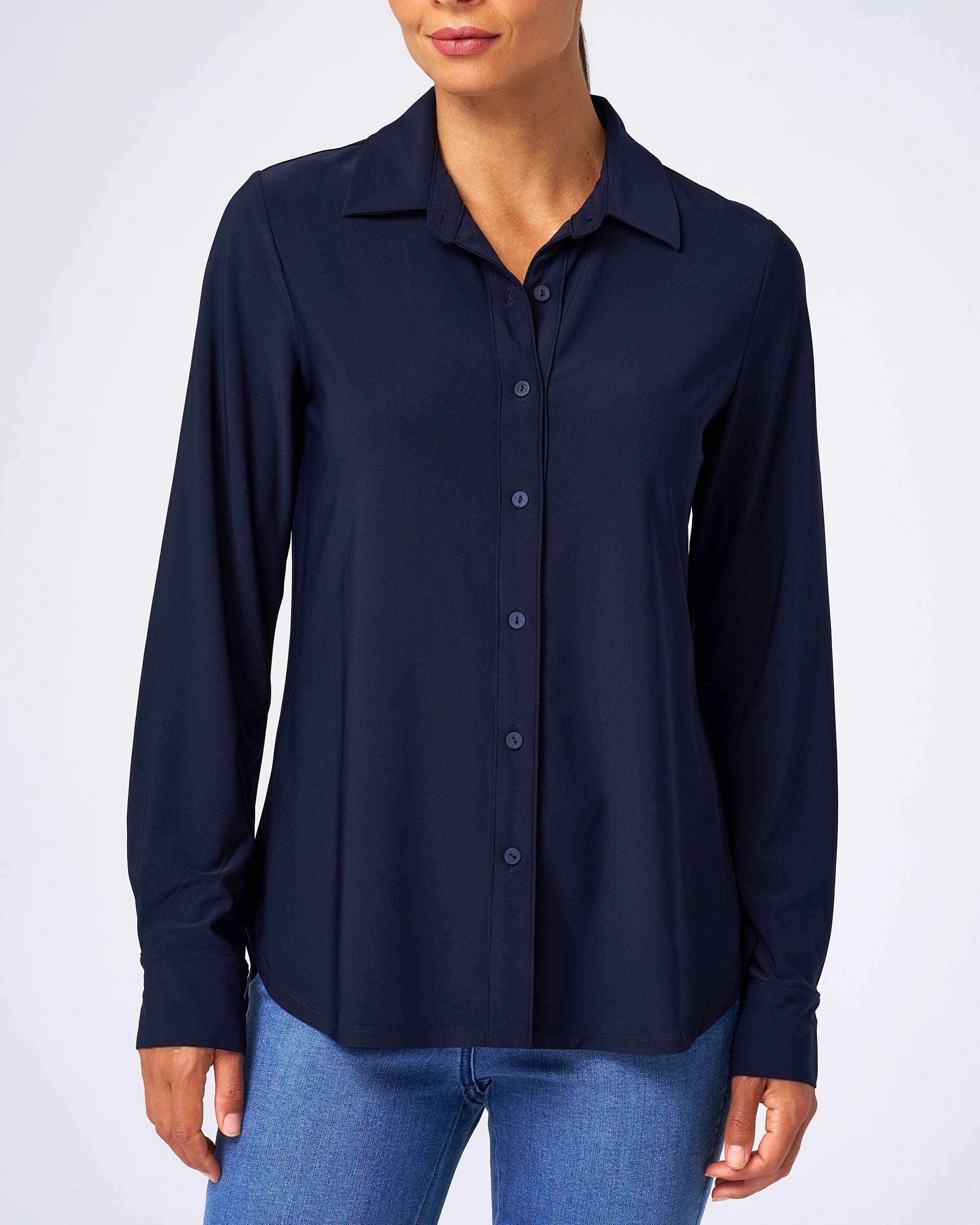 Katherine Stretch Button-Up Shirt – Women's Workwear, Travel-Friendly ...